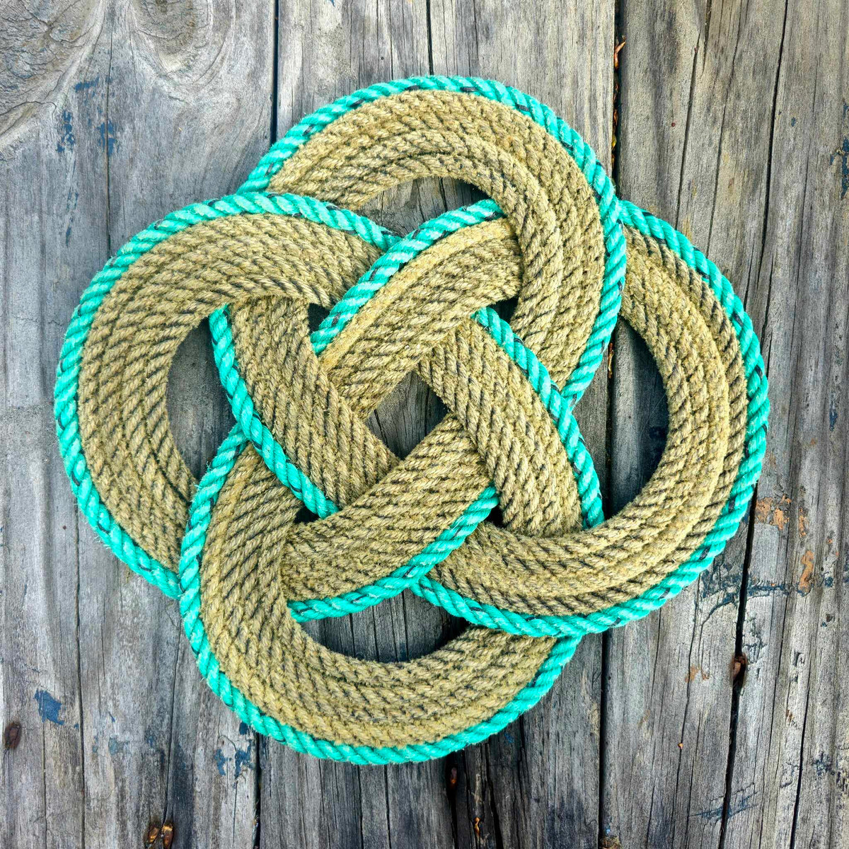 Rope Trivet Tan and Green – Alaska Rug Company