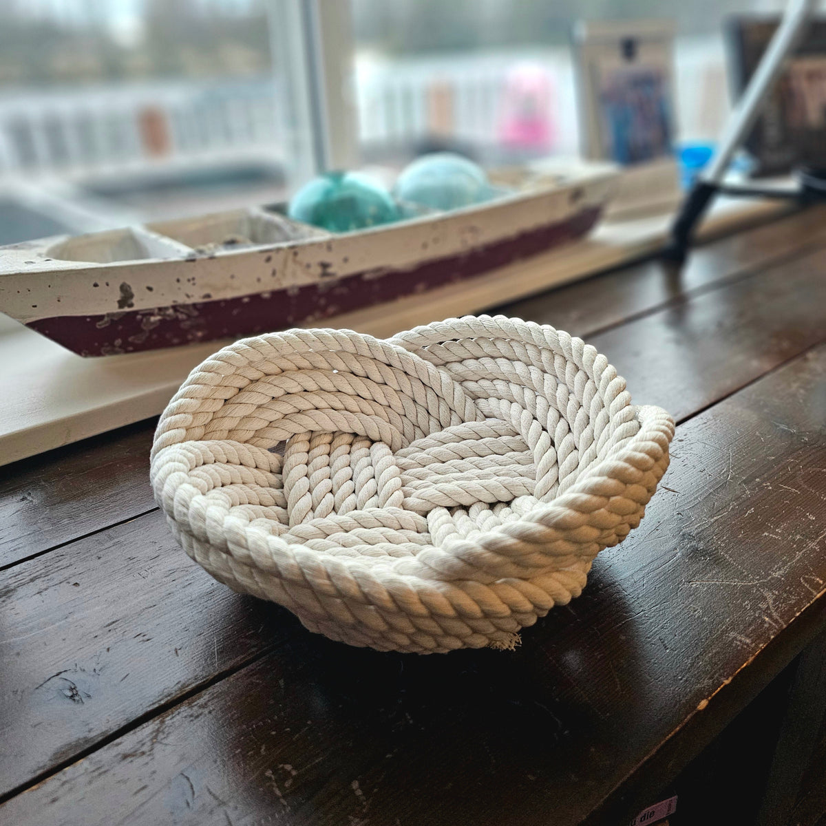 Off-White Cotton Rope Bowls – Handmade Nautical Housewares – Alaska Rug ...